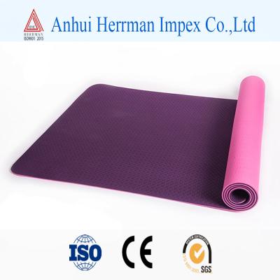 China Dobro tomado partido revestiu a textura delicada de Mats Tight Knit da ioga do TPE à venda
