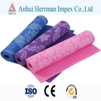 China Esteira da ioga do PVC de Logo Printable Fold Up da ginástica que desliza não o projeto à venda