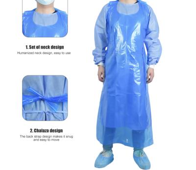 China Disposable plastic apron HDPE CPE apron medical pe aprons for adult for sale