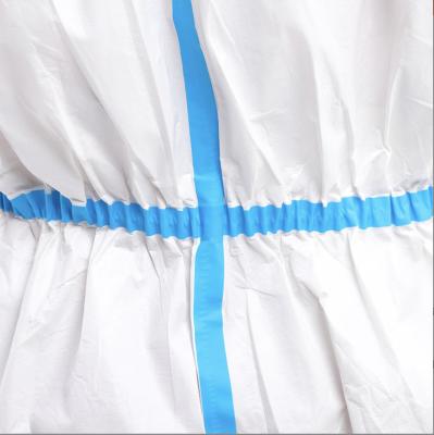 China Chemical Industrial Workers Clothing Taped Seam Microporous Coverall with 3 Piece Hood for sale