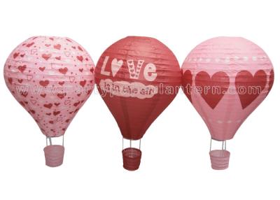 Cina Cuore che stampa adorabile su misura mongolfiera a forma di unica della lanterna di carta in vendita