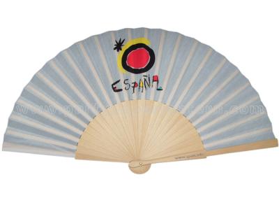 Cina Fan di legno per la promozione con il modello semplice, ventaglio nero grigio pieghevole in vendita