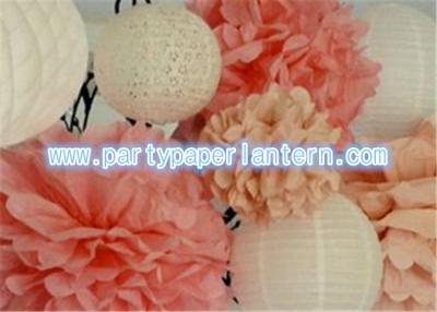 China 12"-16" Party Paper Lantern / Tissue Paper PomPoms Flower Balls For Bedroom Decoration for sale