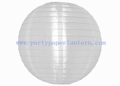 China Witte Ronde Nylon Lantaarn voor Partij, de Openluchtlantaarns van de Decoratie Heilige en Zuivere Zilveren bruiloft Te koop