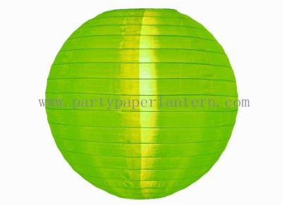 China Appelgroene Ronde Nylon Lantaarn voor Partij, de Openluchtlantaarns van de het Huwelijksceremonie van de Decoratielente Te koop