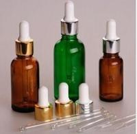 China Medical Glass Dropper Bottle 5ml to 100ml Amber Blue Green Custom Logo for sale
