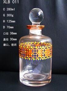 280 ml Hot sale cylindrical spice bottles of crystal cover
