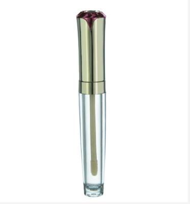 China Plastic lip gloss tube with diamond flower heads, Plastic lip gloss tube for cosmetic for sale