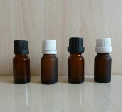 10ml  amber green frosting essential oil glass bottles, dark glass vial with plastic cap