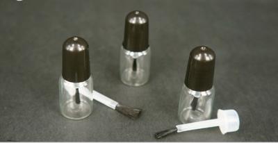 China Factory Direct Sale Black 3ml High White Glass Nail polish Bottle with brush for sale