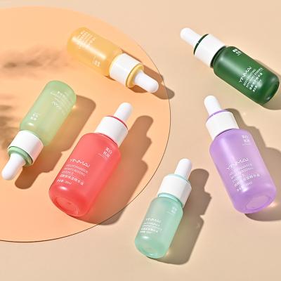 China 10ml, 15ml, 30ml Essence Concentrate Glass Bottles Colorful double-layered ring cylindrical bottles thick-bottom cosmetic dropper glass bottles essential oil glass bottles for sale