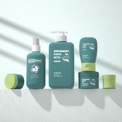 China Biodegradable d2w Cosmetic Plastic Bottle Sets, Sustainable Skincare Packaging Kits for sale