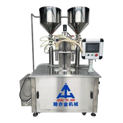 China Twee-kleurige schroefverwarmingsvulmachine met zachte wascrème met grote capaciteit Te koop