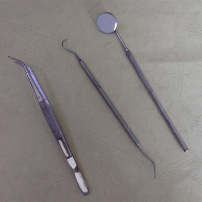 Cina Gancio orale di cura di Kit Teeth Hygiene Explorer Probe dello strumento di igiene dentale di 3 strumenti degli insiemi in vendita