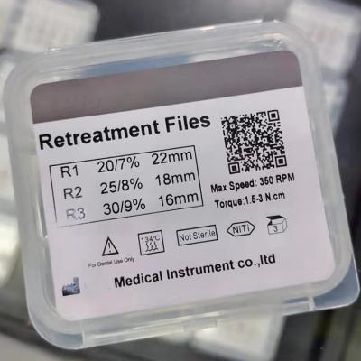 Cina Sistema dentario di ulteriore trattamento di Endo Rotary Files Retreatment Assorted della lega di Niti in vendita