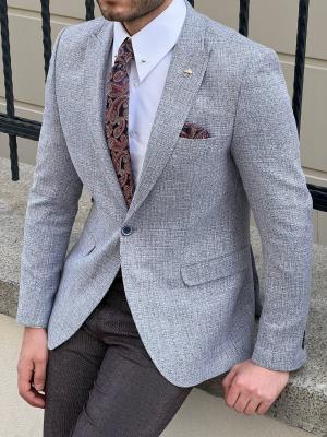 Cina Rivestimento tricottato di Grey Purple Business Casual Suit per i signori in vendita