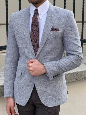 Cina Rivestimento tricottato di Grey Purple Business Casual Suit per i signori in vendita