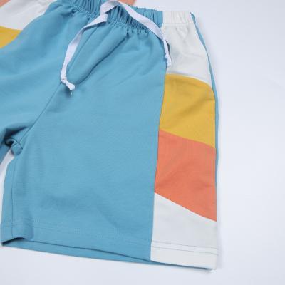 Cina Carro armato francese di colore di Streetwear Terry Patchwork Outfit Set 250gsm dei ragazzi teenager e breve insieme in vendita