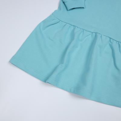 China Blauwe Kleur Frans Terry Fabric Boutique Holiday Dress Te koop