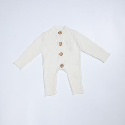 Cina Il bambino unisex tricotta i pagliaccetti lungamente collega il bottone con un manicotto di un pezzo giù gli indumenti da notte 100% di Homewear del cotone di Playsuit della tuta del maglione in vendita