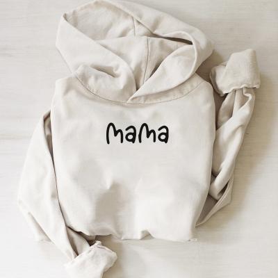 Cina Mamma dell'attrezzatura della famiglia e bambino di corrispondenza stampati Terry Sweatshirt Long Sleeve Hoodies francese per i bambini adulti in vendita