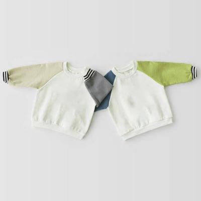 Cina Maglietta felpata allineata vello 280gsm 16T del blocchetto di colore del bambino con il tessuto 100% del vello del cotone in vendita