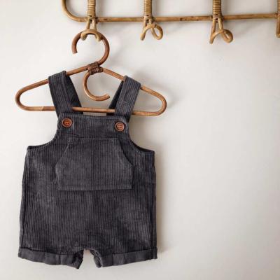 China Multi Katoenen van het Kleuren Pasgeboren Zwarte Kruippakje 100% Baby Corduroy Overall Te koop