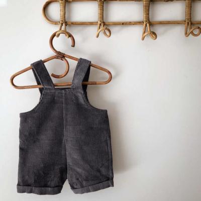 China Multi Katoenen van het Kleuren Pasgeboren Zwarte Kruippakje 100% Baby Corduroy Overall Te koop