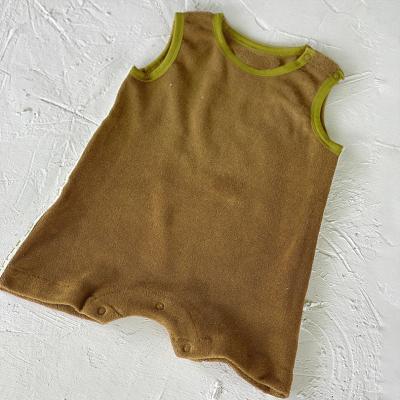 China Katoen van baby het Grote Towelling Terry Beige Cute Newborn Rompers 100% Te koop