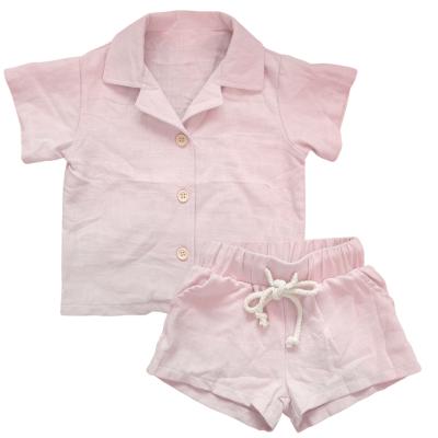 Cina I bambini su misura si abbottonano giù il cordone superiore mette il condimento in cortocircuito quotidiano di 2 PCS del salotto dell'estate adatta esile di usura in vendita