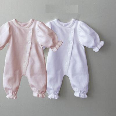 中国 男女兼用の偶然100%の綿の赤ん坊のジャージーの新生の短いロンパース 販売のため