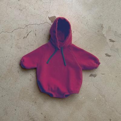 China Baby Hoodie 2 Katoen van Jumpsuit 100% van de Kleuren het Pasgeboren Vacht Unisex- Te koop