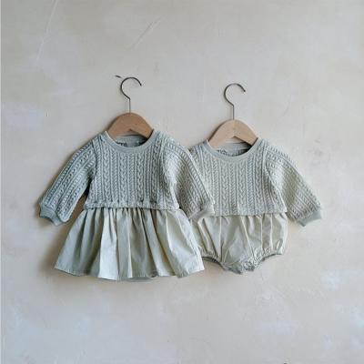 Cina Vestito neonato bianco 100% dal tutu della manica del cotone neonato lungo dei pagliaccetti in vendita