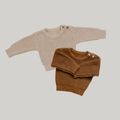 Cina Infant&Baby Chunky Knitwear Hand made Crew Neck Sweaters Pullover Knitted Long Pants Two Pieces Lounge Homewear Spring in vendita