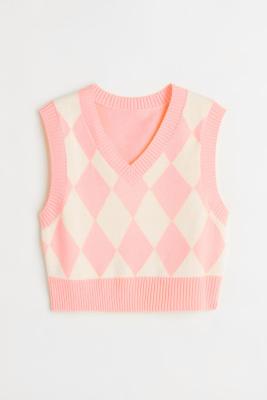 Cina Unisex Kids Oversized Cotton Knitted Pullover Jacquard Sweater Vest Sleeveless Knit Waistcoat in vendita