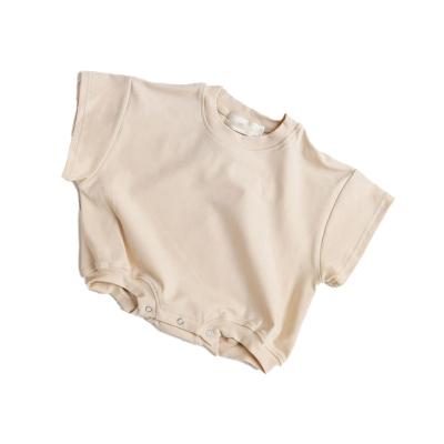 Cina Organic Cotton Newborn Baby Romper Tshirt French Terry Oversized Infant Jumpsuit Sleepwear in vendita