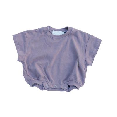Cina Organic Cotton Newborn Baby Romper Tshirt French Terry Oversized Infant Jumpsuit Sleepwear in vendita
