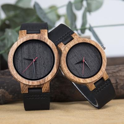 China Leisure Quartz Wrist Watch For Boy Natural Zebra Wood Creative Casual Style for sale