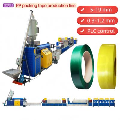 China 0.4-1.2mm Thick PP Strap Production Line Strapping Belt Extrusion Line PLC Control for sale