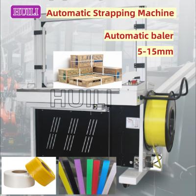 China PLC Controlled Automatic Strapping Machine Continuous Mode Carton Box Strapping Machine for sale