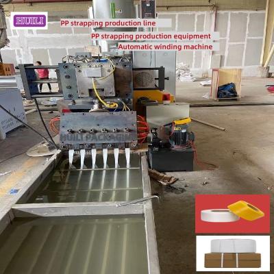 China High Speed PLC PP Strapping Band Making Machine With 100cc Metering Pump for sale