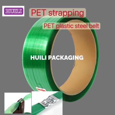 China Impact Resistant PET Packing Belt 10mm 15mm 16mm Width Plastic Steel Strapping Belt for sale