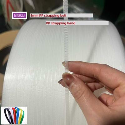 China High-strength PP strapping belt 5mm PP packaging belt PP strapping band for fully automatic strapping machines for sale