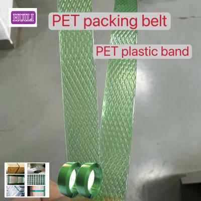 China PET plastic steel strapping 16mm black PET strapping for pneumatic strapping machines for sale