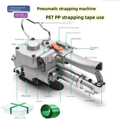 Chine Machine de cerclage pneumatique à haut rendement pour feuillard PP PET, machine de cerclage manuelle à vendre
