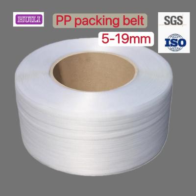 China Transparent PP polypropylene strapping 5-19mm PP strapping for automatic strapping tools for sale