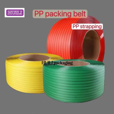 China PP Strapping belt Colored 5-19mm Automatic PP Plastic Strapping for Semi-Automatic Strapping Machines for sale