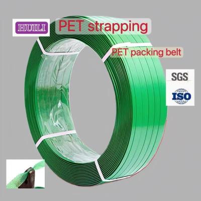 China Automatic PET packaging belt 9-25mm PET packaging strap PET plastic strap for Manual strapping tools for sale