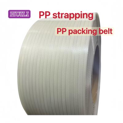 China High-speed PP packing straps 5-15mm transparent PP packing belt for automatic strapping tools for sale