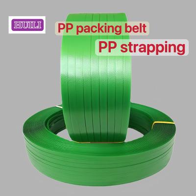 China 100% shredded PET strapping 12-25 mm PET packaging belt with pneumatic strapping tools for sale